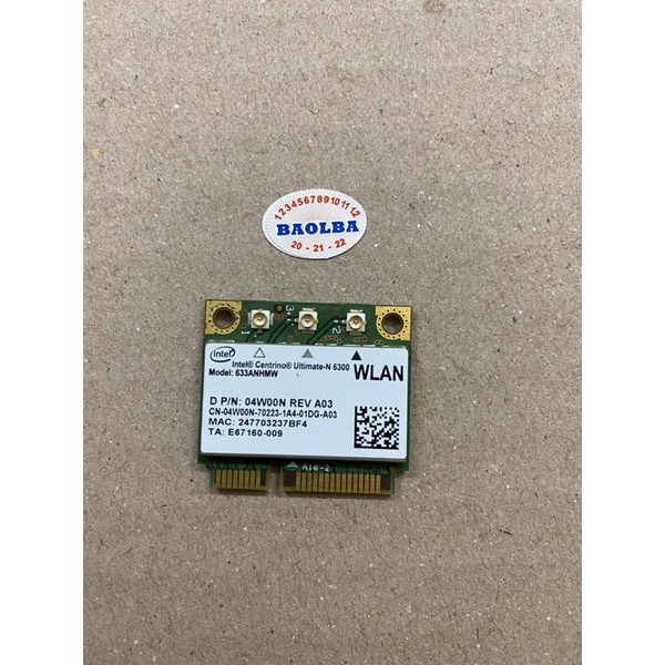 Card thu sóng wifi Intel N6300 N-6300 model 633ANHMW 2 băng tần 2.4 ...