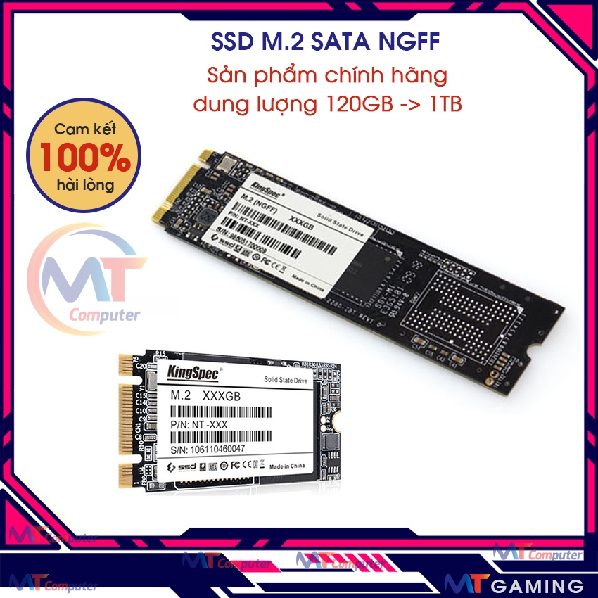 Ổ cứng SSD 128GB M.2 2280 SATA Kingspec, ổ SSD M2 SATA NGFF 2280 (sản phẩm chính hãng, mới full ...