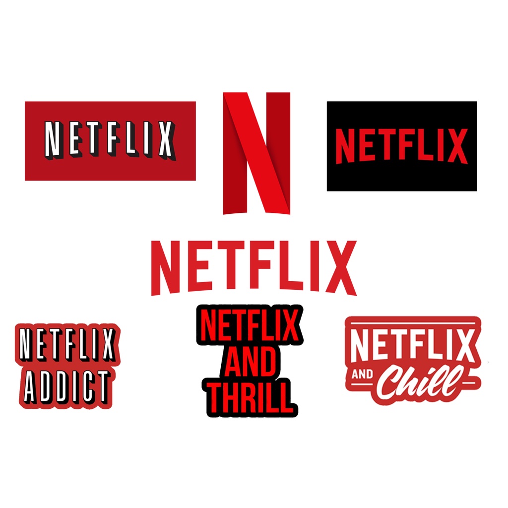 Hình dán Sticker NETFLIX, hình dán laptop, hình dán nón bảo hiểm, hình ...