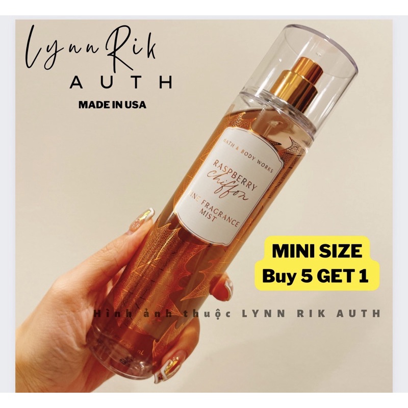 RASPBERRY CHIFFON - Xịt Thơm Toàn Thân Body Mist Bath & Body Works ...