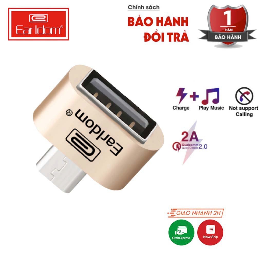 Đầu giắc chuyển đổi Micro sang Usb Earldom OT01 Bảo Hành 1 Năm | Shopee Việt Nam
