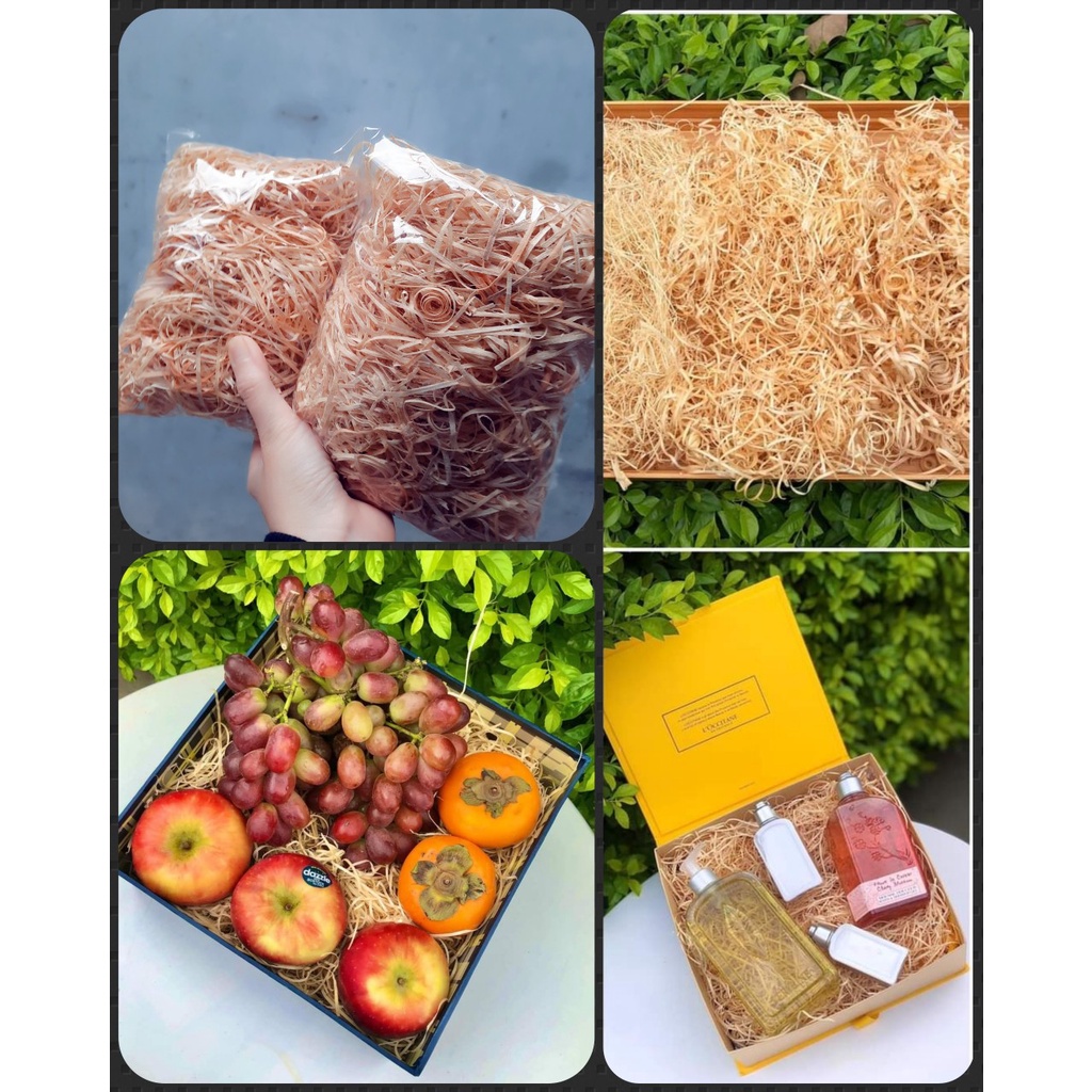 Rơm sợi gỗ lót hộp hoa quả - túi 100gr | Shopee Việt Nam