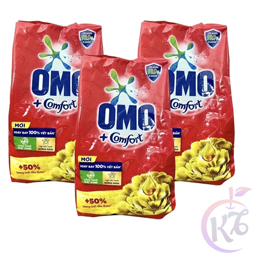 Combo 3 bịch Bột giặt Omo Comfort gói 350g / 700g tinh dầu thơm nồng nàn lưu hương thơm lâu - xà ...