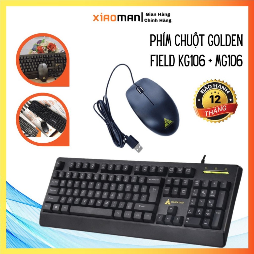 Bàn phím chuột có dây Golden Field KG106 MG106 / Vnet 123 Hàng cao cấp chính hãng | Shopee Việt Nam