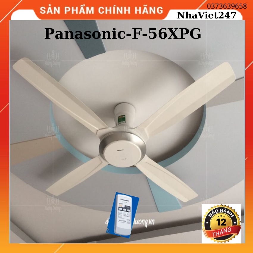 Quạt trần Panasonic 4 cánh F-56XPG -Có điều khiển-quạt đẹp,tốt ,khoẻ,chạy êm,chính hãng-giá rẻ ...