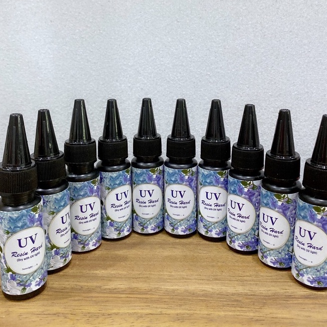 Keo UV Resin trong suốt, siêu cứng, khô bằng tia UV. Keo UV resin 1 thành phần làm đồ trang sức ...