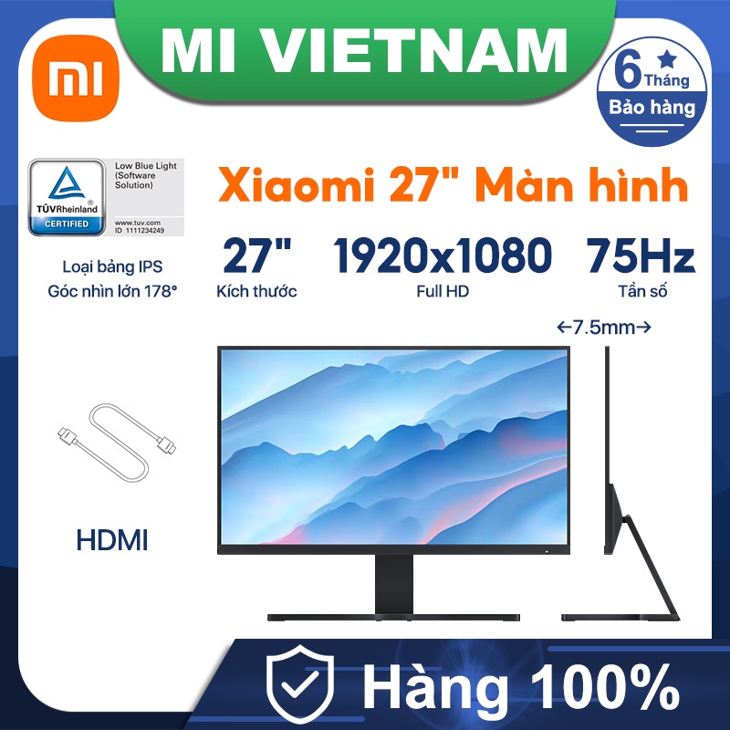 Màn hình máy tính Xiaomi Redmi 27" 75Hz ISP Full HD 1920x1080 HDMI ...