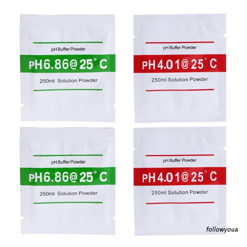 4 Pcs Ph Buffer Solution Powder Ph For Test Meter Measure Calibration 4 01 6 86 Shopee Việt Nam