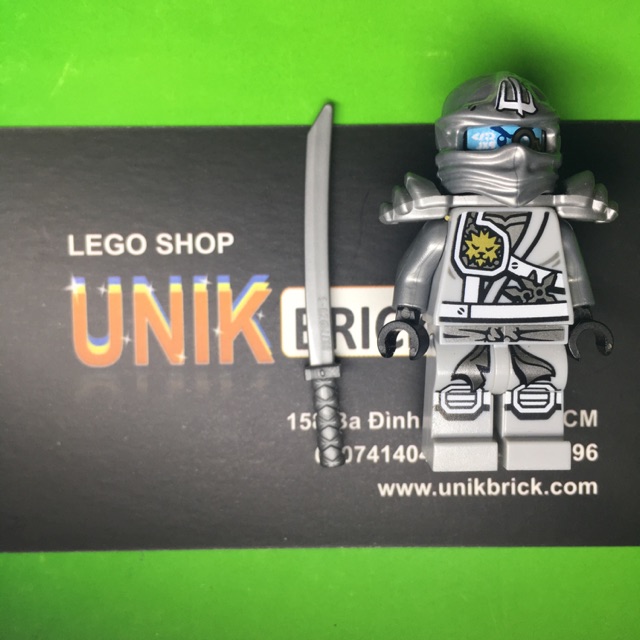Lego UNIK BRICK Zane - Ninja Titanium bạc trong Ninjago chính hãng (như ...