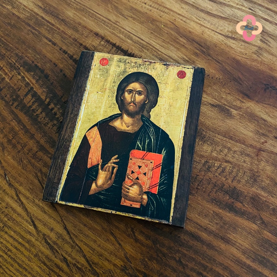 Tranh Gỗ Chúa Là Vua Beati Thủ Công Rustic / Icon of Christ Pantocrator ...