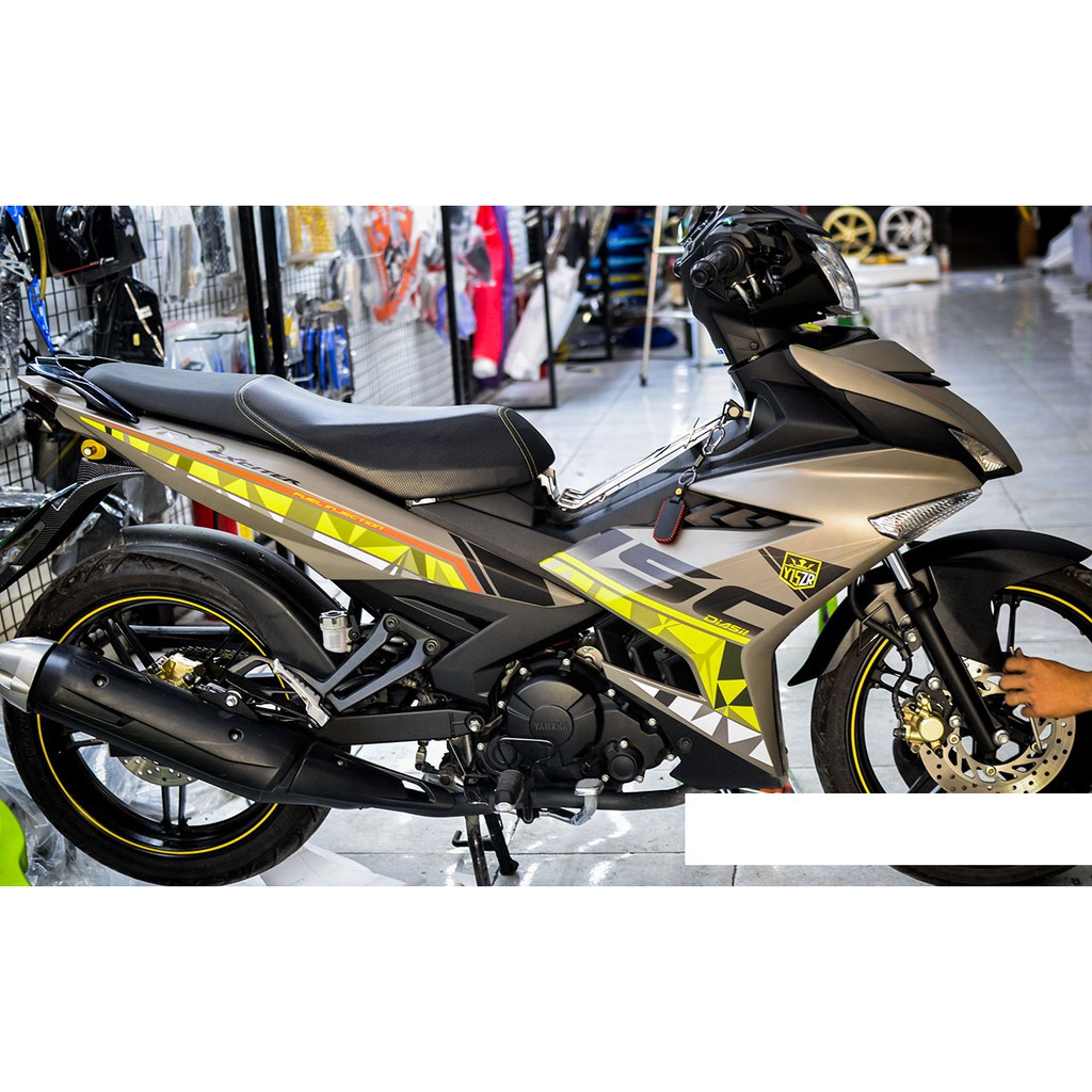 Tem trùm exciter 150 đen xám, độ team trùm decal xe máy ex dán đời 2015 ...