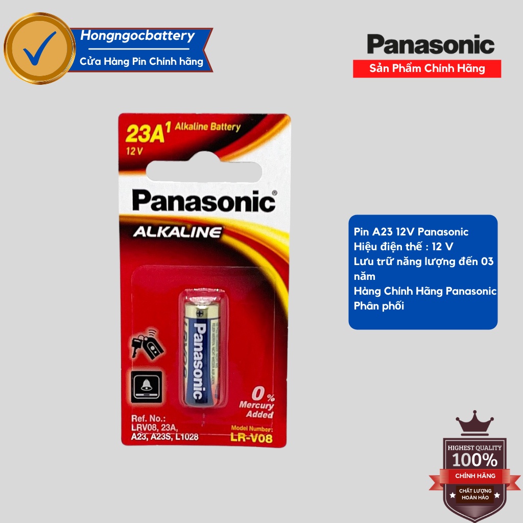 1 Viên Pin A23 / Pin A27 12V Panasonic dùng cho remote cửa cuốn , oto... | Shopee Việt Nam