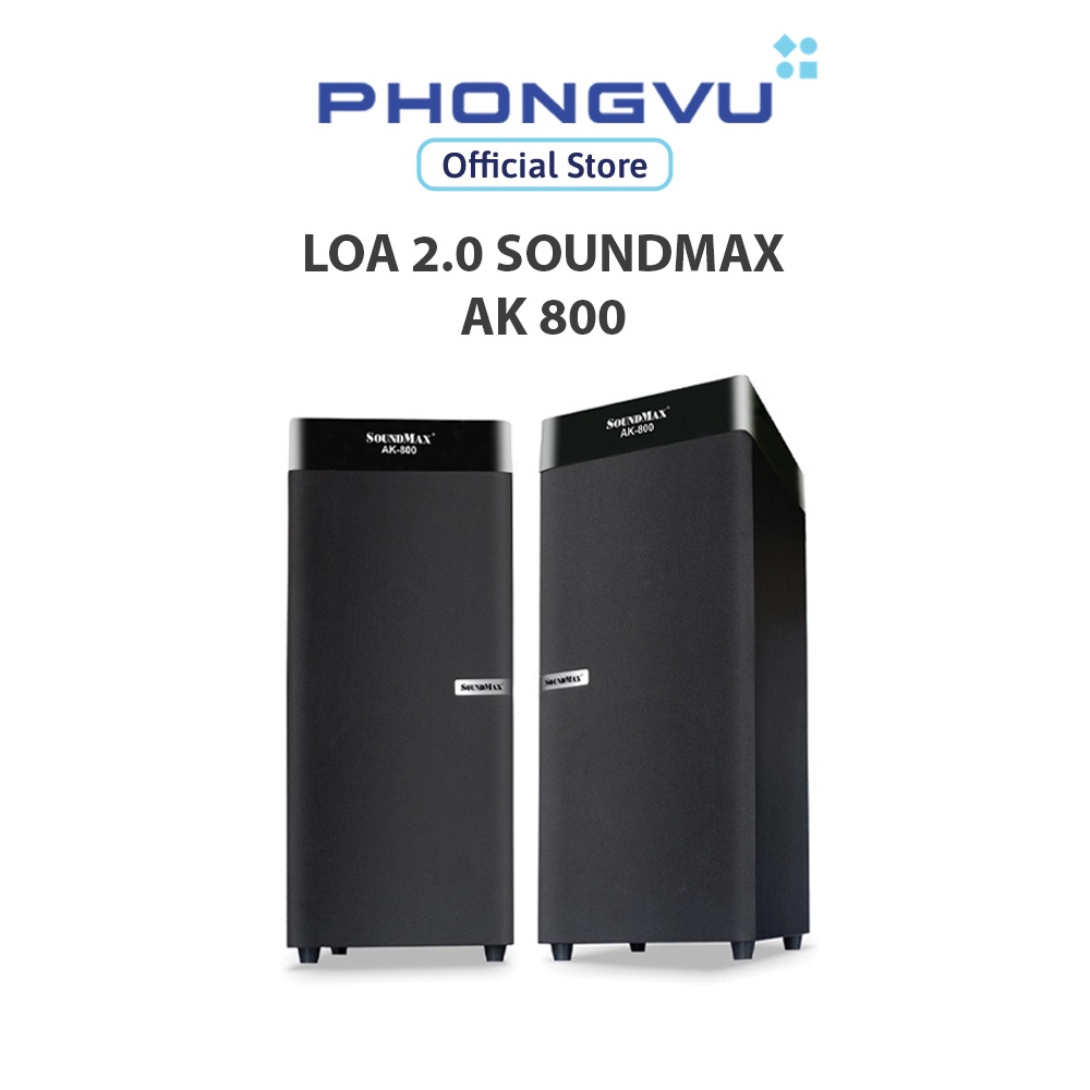 Loa 2.0 SoundMAX AK 800 (Đen) - Bảo hành 12 tháng | Shopee Việt Nam