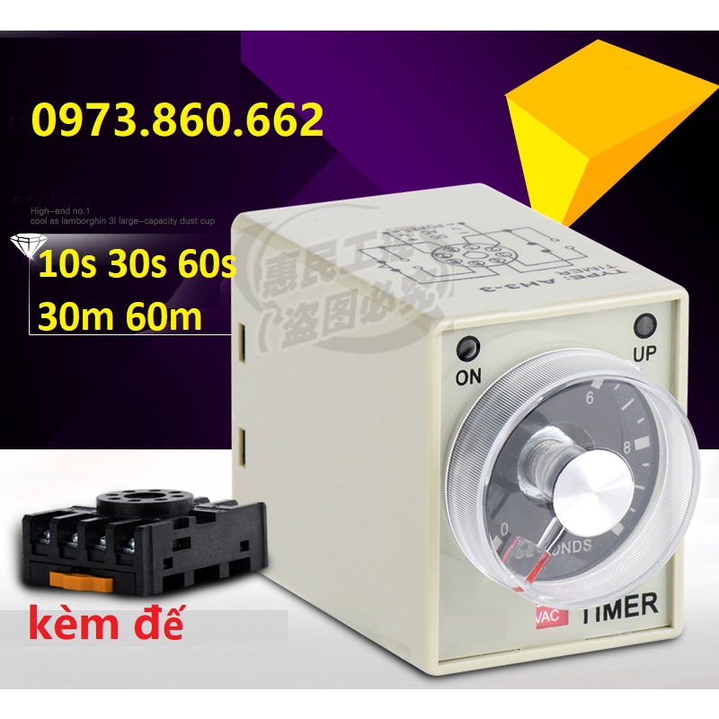 Rơ le thời gian RKC Timer 10s; 60s, 30m,60m - relay timer RKC | Shopee ...
