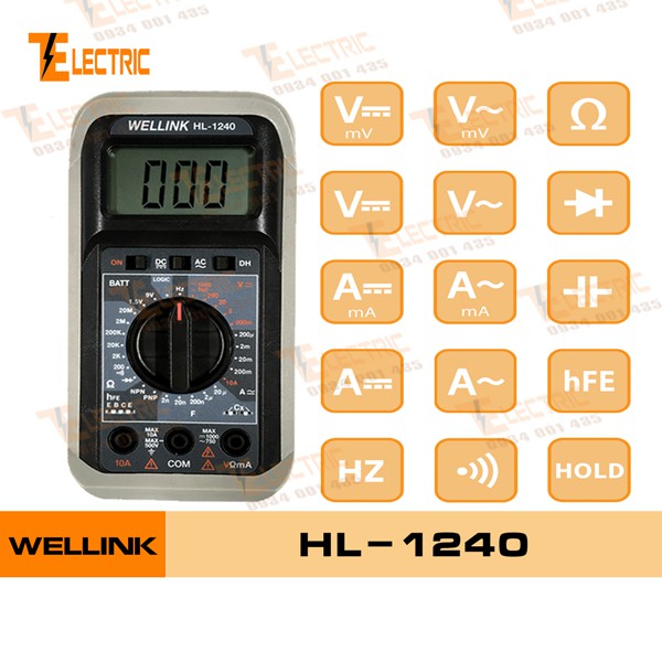 Wellink HL - 1240 Đồng Hồ Đo Điện Đo Tụ Đo Tần Số HL 1240 | Shopee Việt Nam