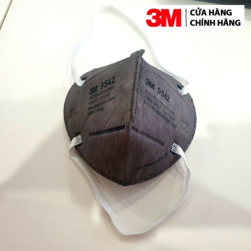 Khẩu Trang 3M 9542 than hoạt tính Lọc 95% Bụi Mịn PM2.5 & Khí Thải đạt chuẩn N95 - 25 cái/ hộp ...