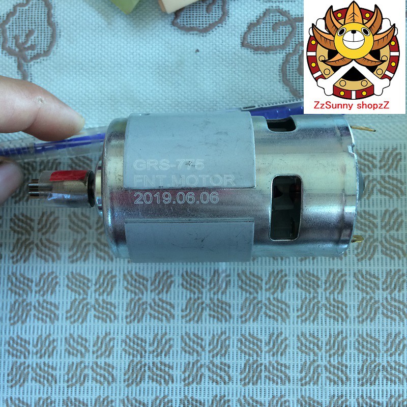 Motor 775 12V-18V FNT 18600 RPM thay khoan pin kèm bánh răng | Shopee ...