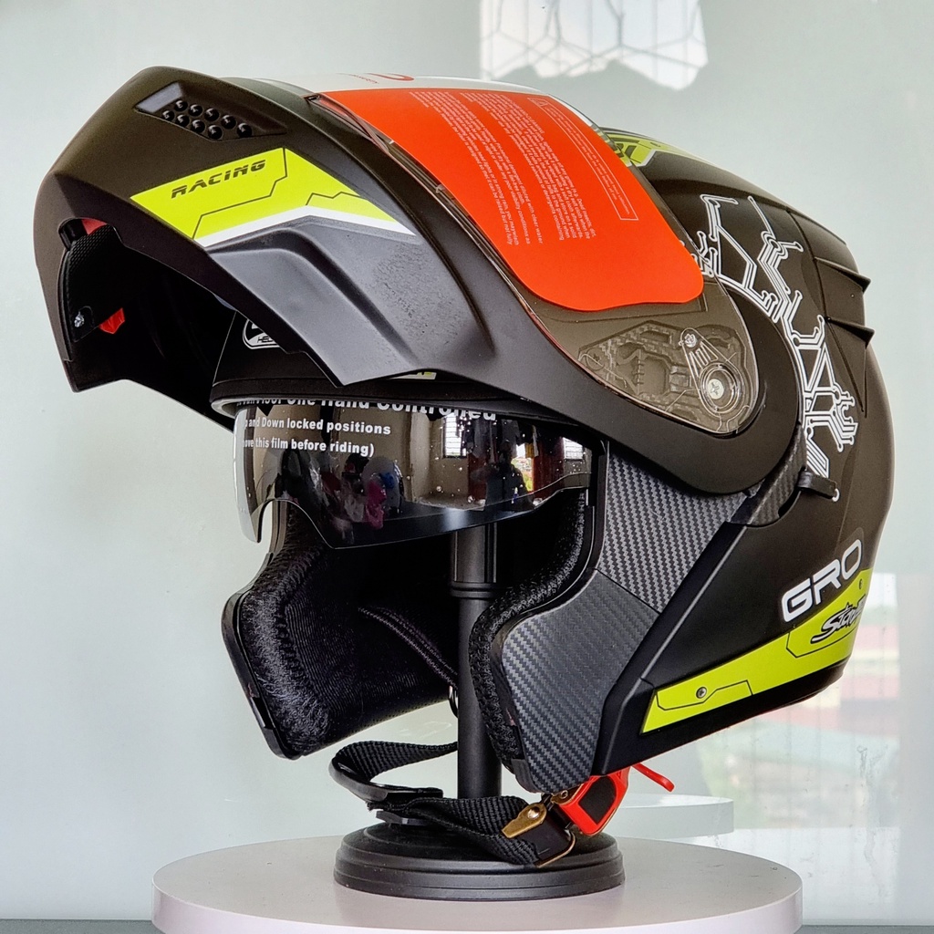 Mũ bảo hiểm lật hàm GRO HELMET st25 2 kính cao cấp dành cho size đầu ...