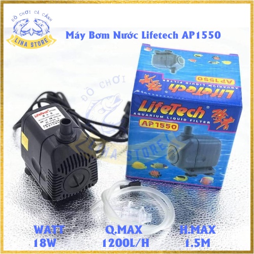 Máy bơm nước hồ cá dạng nằm Lifetech AP1550 - Bơm chìm bể cá Ap1550 ...