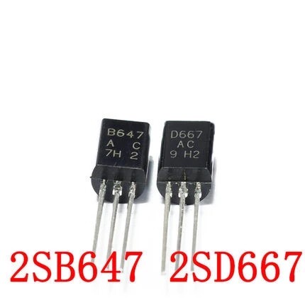 100 Cái = 50 Cặp 2SB647 2SD67 TO-92L (50 Cái B647 + 50 Cái D67) TO92L ...
