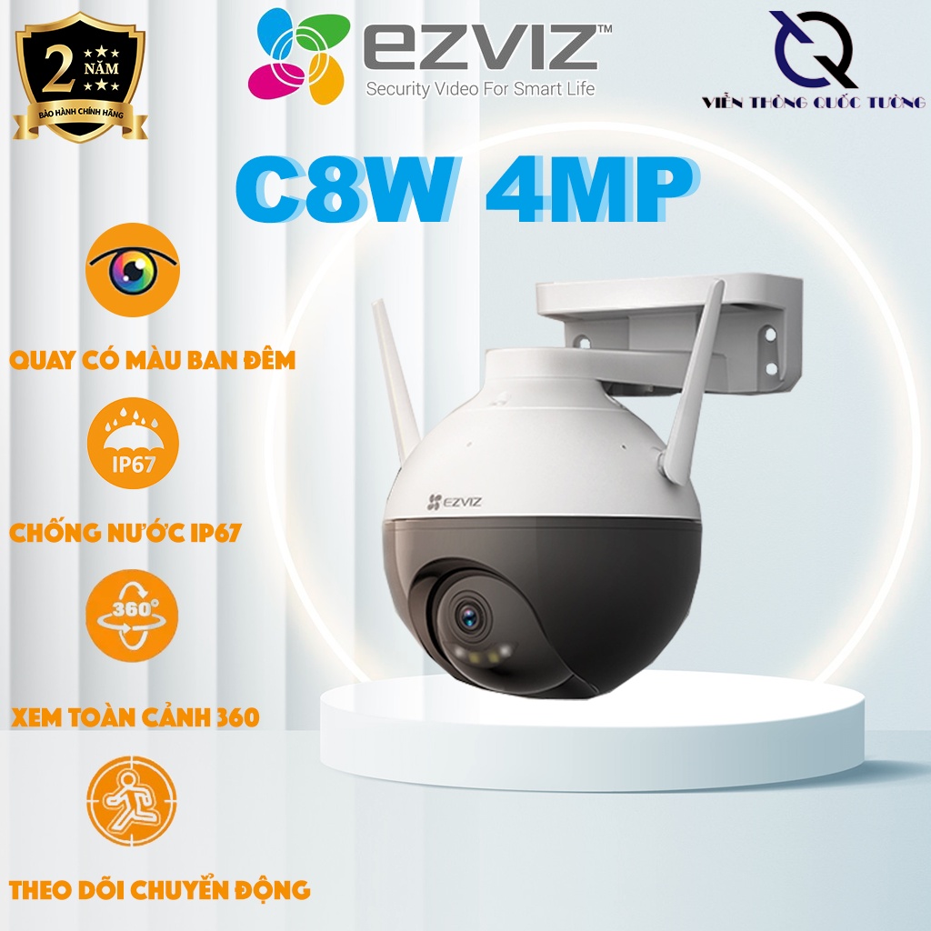 Camera Wifi Ezviz C8W-4MP Quay Quét 360 Độ Có Màu Ban Đêm Chống Bụi Và ...