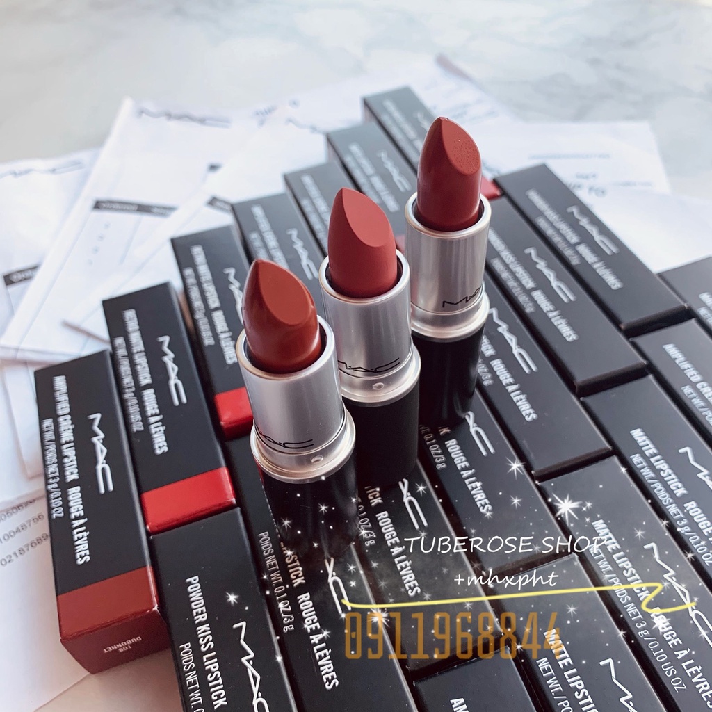 Son MAC chinh hãng Ruby Woo, Marrakesh, Chili các màu đẹp nhất, son MAC ...