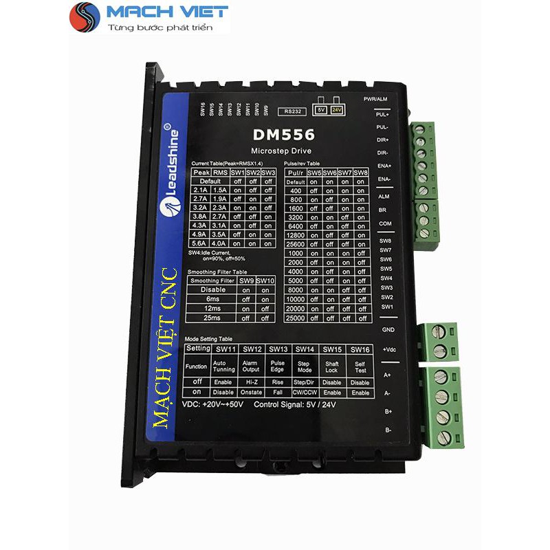Driver điều khiển động cơ bước DM556 DM856 V3.0 Leadshine model mới ...