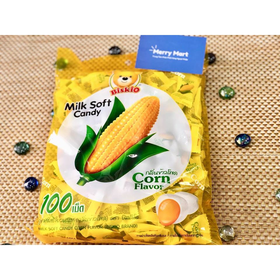Kẹo dẻo trái cây Biskio Thái Lan vị bắp (380g x 100 viên) KDTCBiskio01 ...
