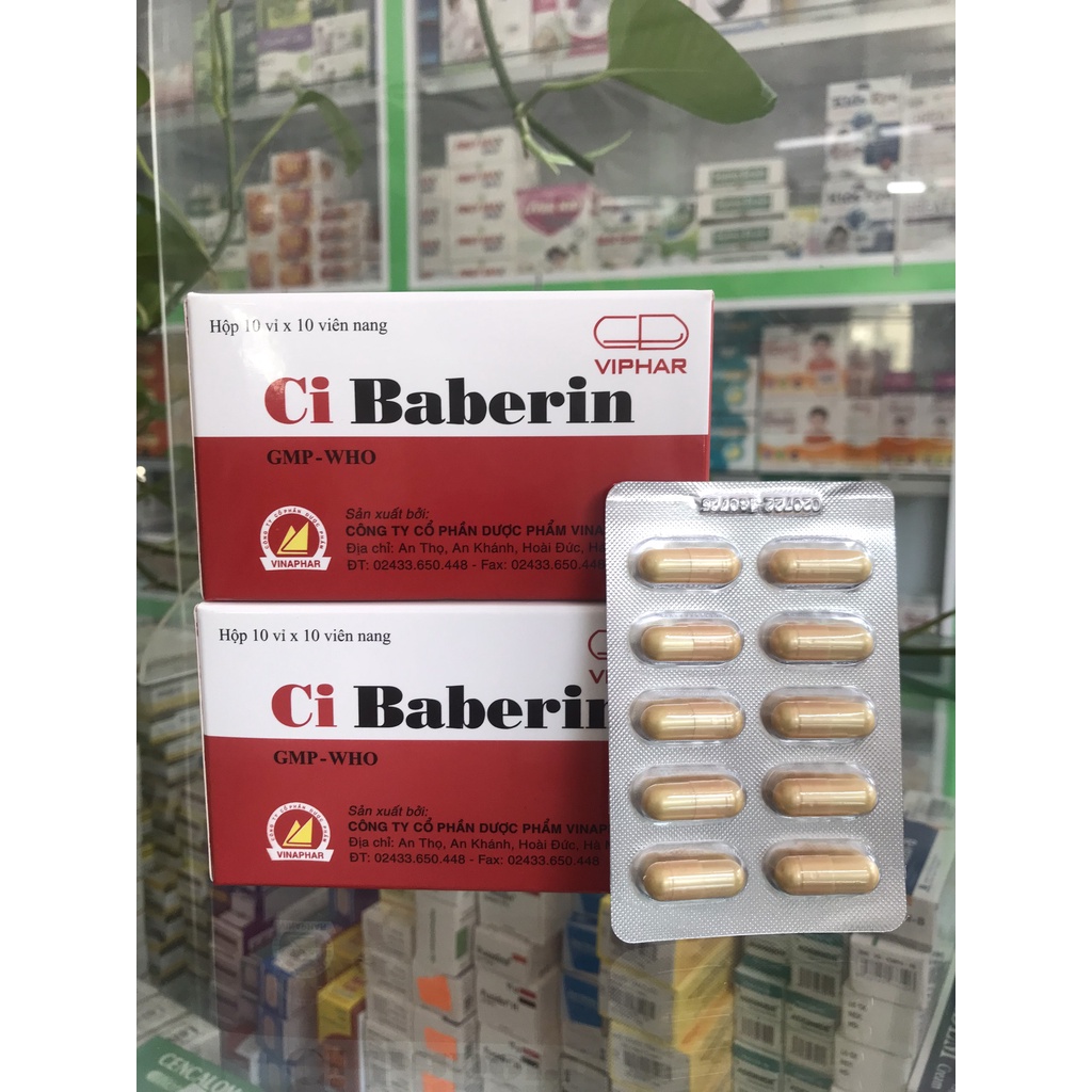 Ci BABERIN Vinaphar - (Hộp 100 viên nang ) - Hỗ trợ rối loạn tiêu hóa ...