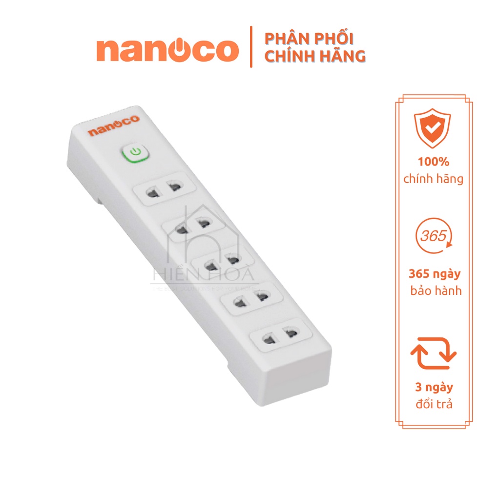 Ổ cắm có dây 3m - 5m Nanoco chống cháy, an toàn, độ bền cao | Shopee ...