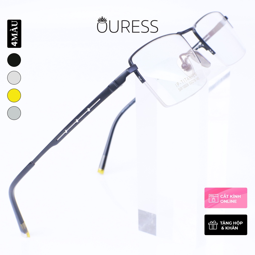 Gọng kính titanium sw10006 thời trang nam cao cấp siêu nhẹ siêu bền OURESS | Shopee Việt Nam