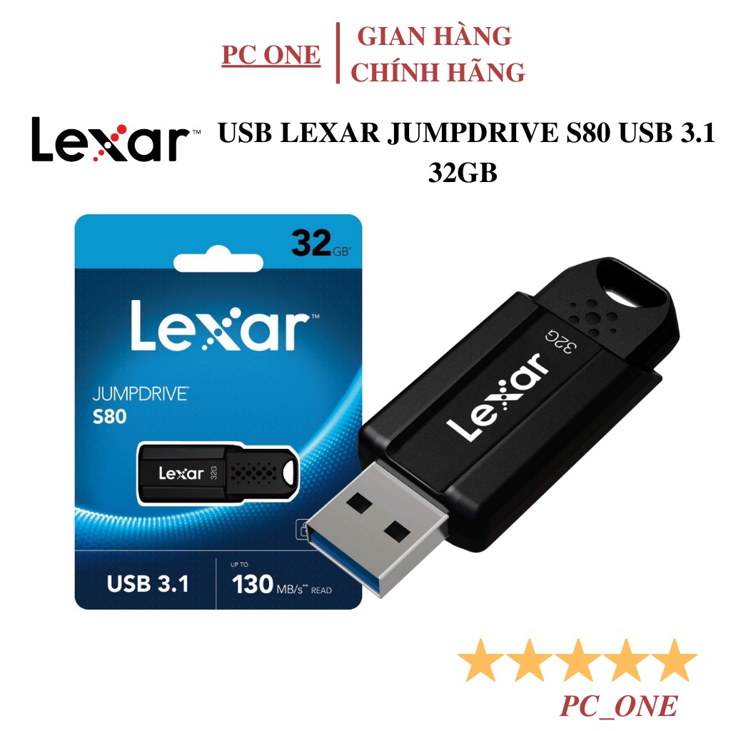 USB Lexar JumpDrive S80 USB 3.1 32GB - Hàng chính hãng | Shopee Việt Nam
