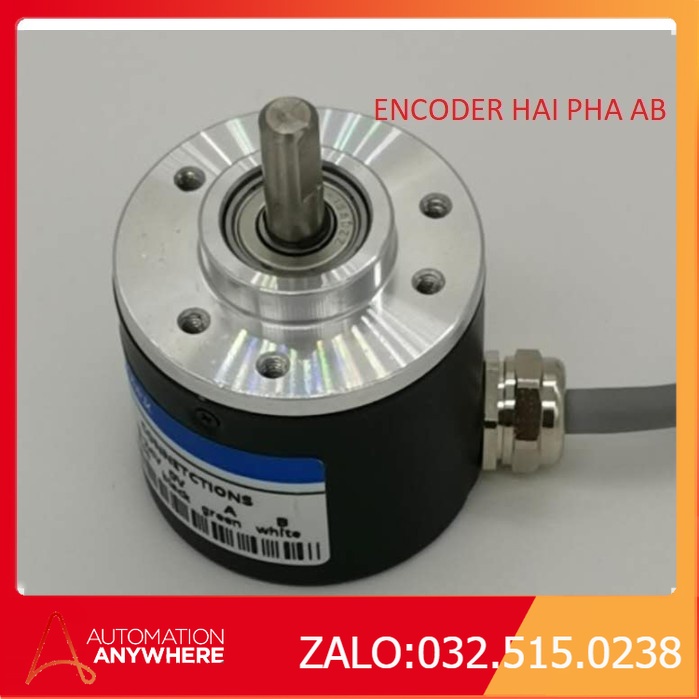 BỘ MÃ HÓA VÒNG QUAY ENCODER 2 PHA AB TRỤC 6MM NPN PNP 5V 100 200 360 ...