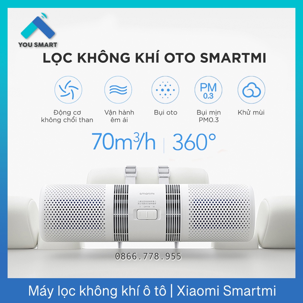 Máy lọc không khí ô tô Xiaomi Smartmi Car Air purifier - Chính hãng BH ...