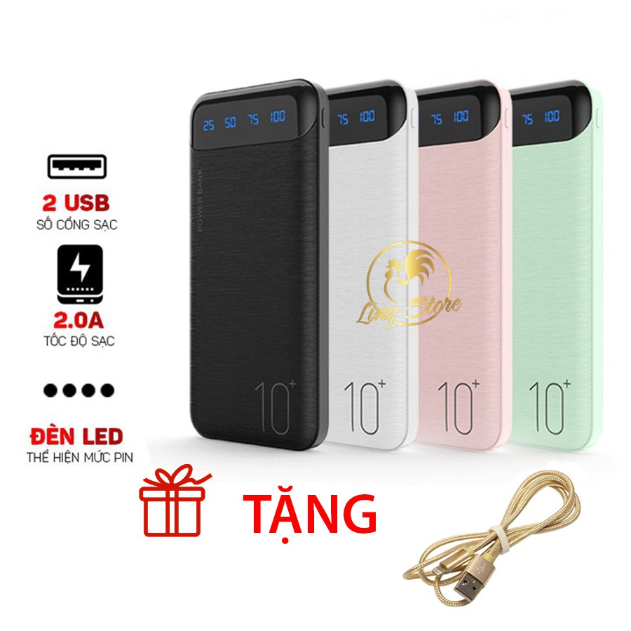 Pin Sạc Dự Phòng Điện Thoại Tích Hợp Màn Hình Led Dung Lượng 10000mAh ...