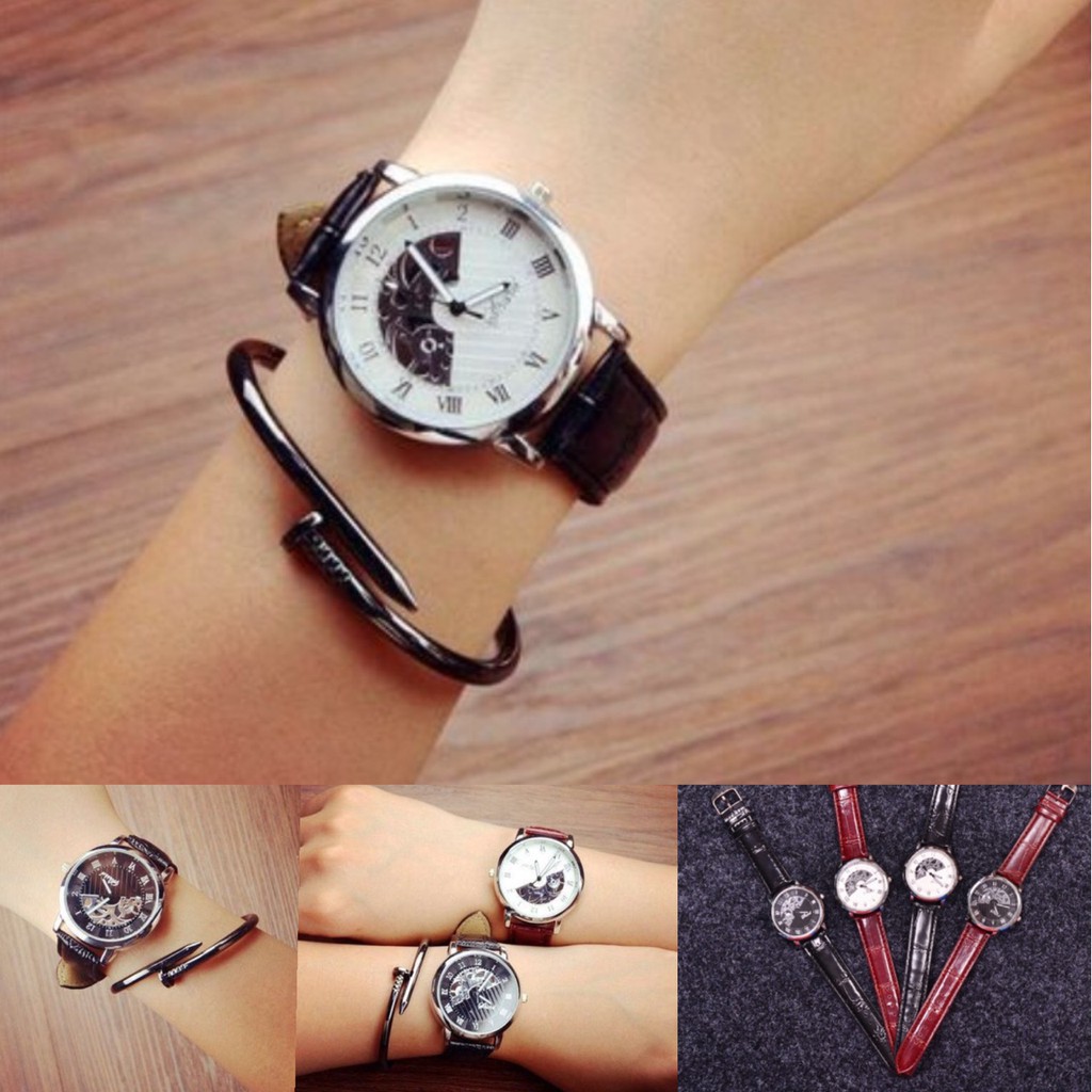 [SIÊU TIẾT KIỆM] ĐỒNG HỒ NAM DÂY DA GIẢ CƠ NỬA MẶT SHDHD CỰC ĐẸP ...