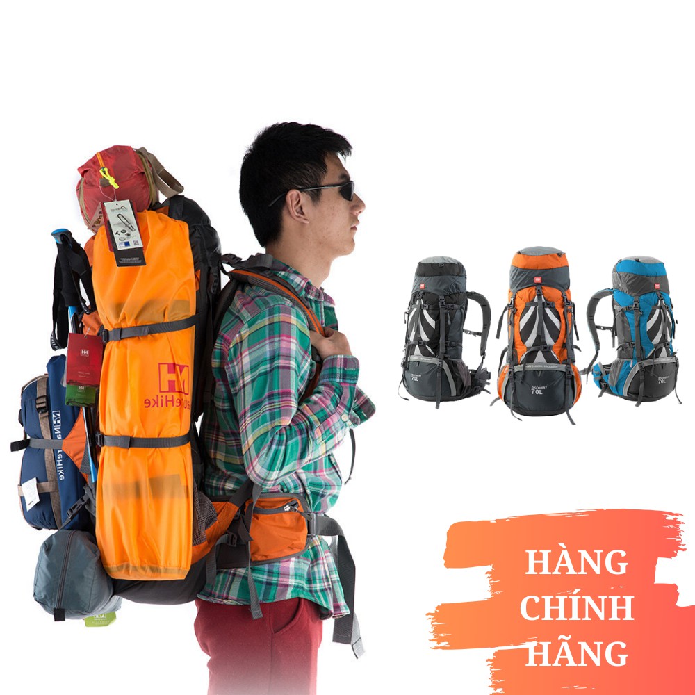 [CHÍNH HÃNG] Balo Trợ lực NatureHike NH70B070-B Dung Tích lớn 70L + 5L, dùng cho Du lịch, Phượt ...
