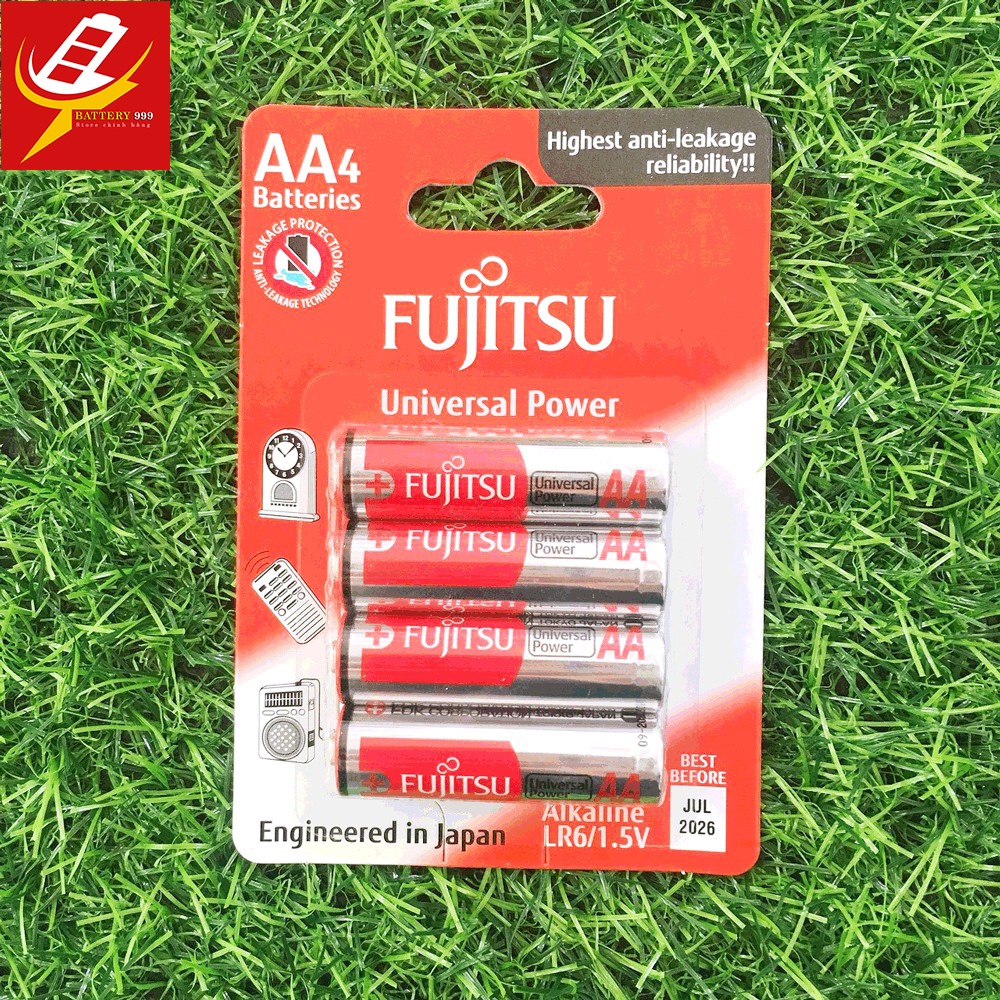 Pin AA Fujitsu alkaline vỉ 4 viên chính hãng dung lượng cao | Shopee ...