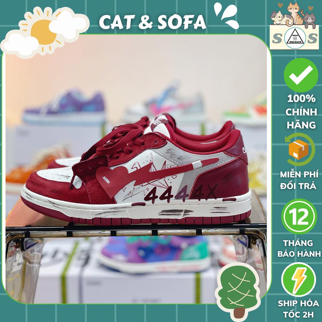 Giày Cat Sofa Chính Hãng - Giày Sneaker Cat and Sofa 4444x White Red ...
