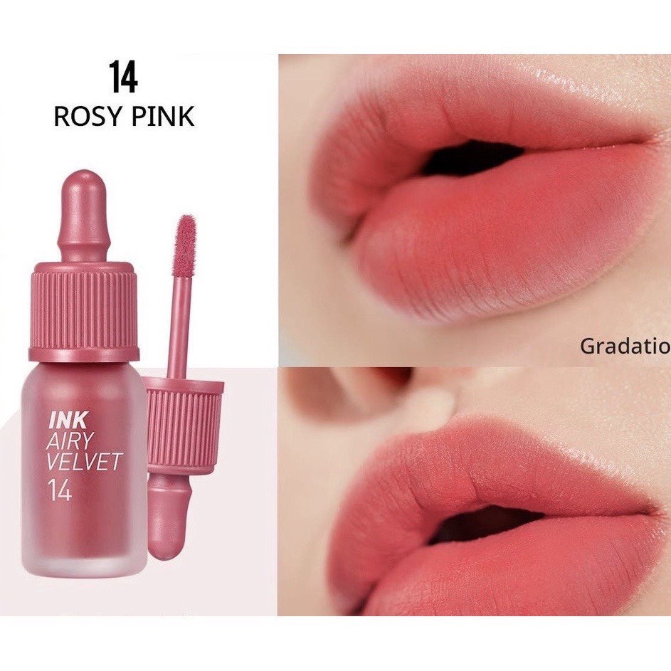 Son Ink Màu 14 Rosy Pink (Airy) Màu Hồng Cam Kem Lì Peripera Ink Airy ...