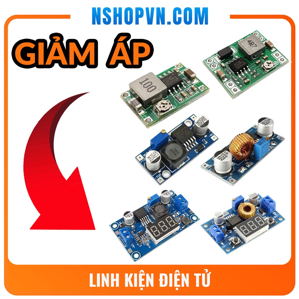 Mạch hạ áp giảm áp Mini-360 3A | DC mini 3A | LM2596 3A | XL4015 (5A ...