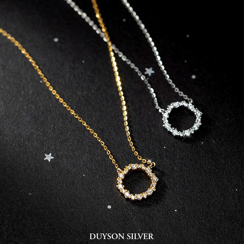 Dây chuyền bạc Ý 925 nữ huyền thoại biển xanh DUYSON SILVER, vòng cổ ...
