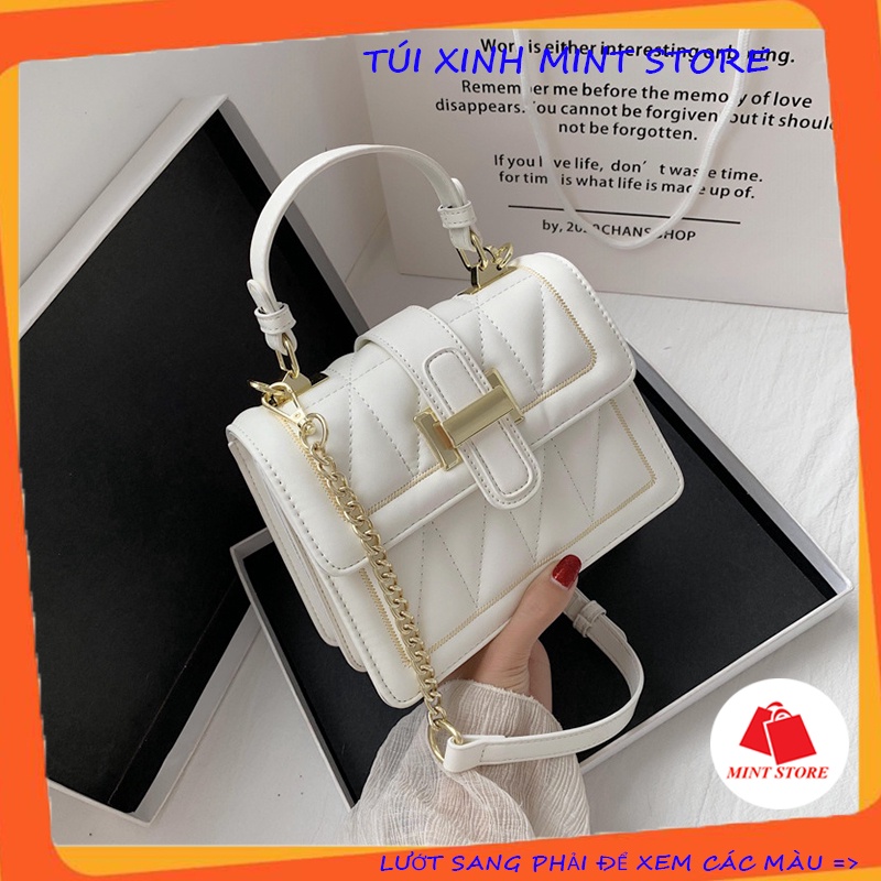 Túi xách nữ Mint Store, túi đeo chéo đẹp dáng vuông da mềm đi chơi phong cách hàn quốc PK 394 ...