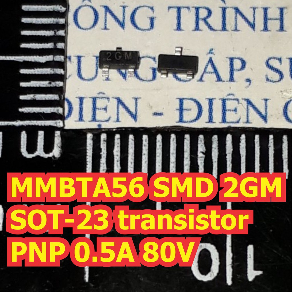 50 con MMBTA56 SMD 2GM SOT-23 transistor PNP 0.5A 80V kde7309 | Shopee ...