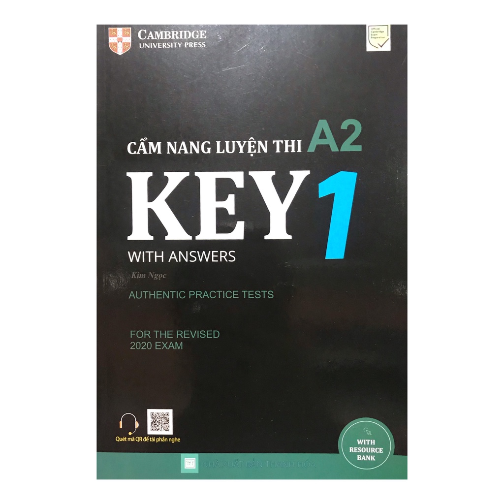 Sách - Cẩm nang luyện thi A2 Key 1 with answers ( quét mã QR để nghe ) | Shopee Việt Nam