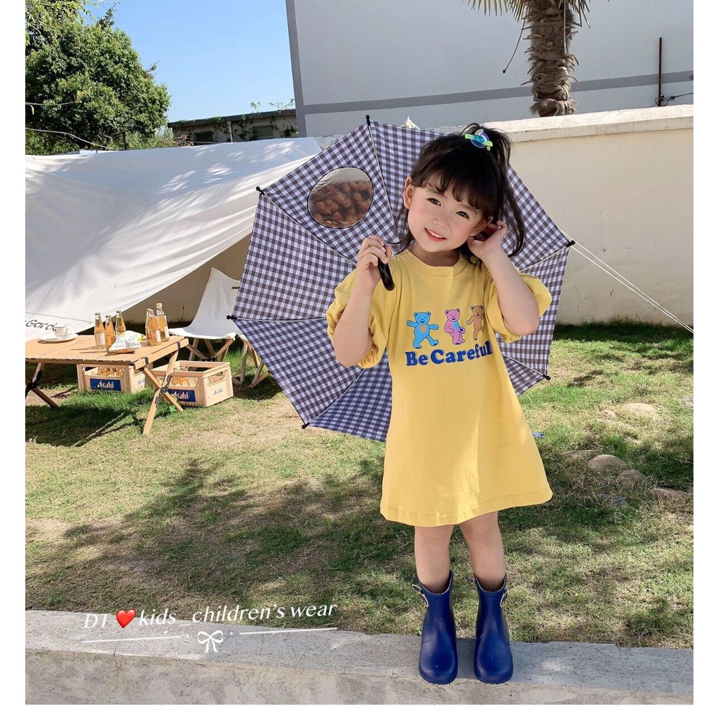 Váy cotton 3 con gấu cho bé gái cực xinh (8-18kg) | Shopee Việt Nam