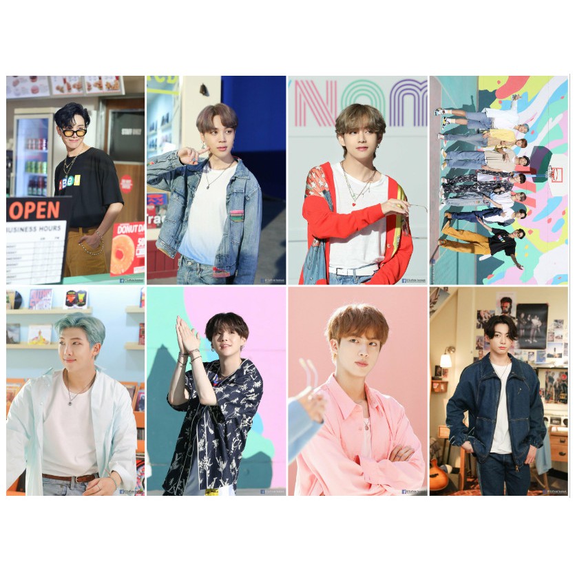 Poster BTS DYNAMITE mẫu mới nhất siêu đẹp Khổ a3, 1 xấp gồm 8 tấm ...