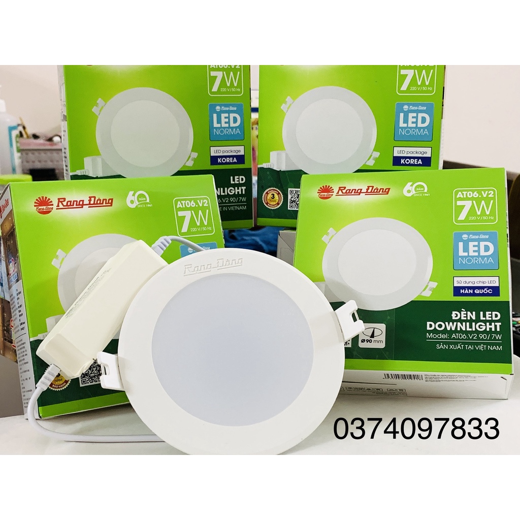Đèn LED Downlight âm trần 7w/90 Rạng Đông AT06 V2 (Đế Nhựa) | Shopee Việt Nam