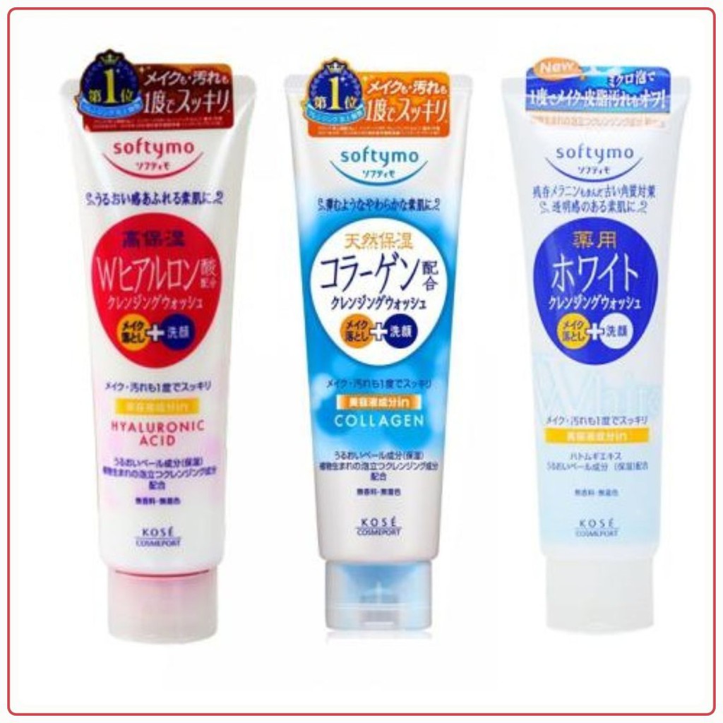 Sữa rửa mặt Kosé Softymo Cleansing Foam White làm sạch dịu nhẹ (190gr / 220gr) (Thủy Japan ...