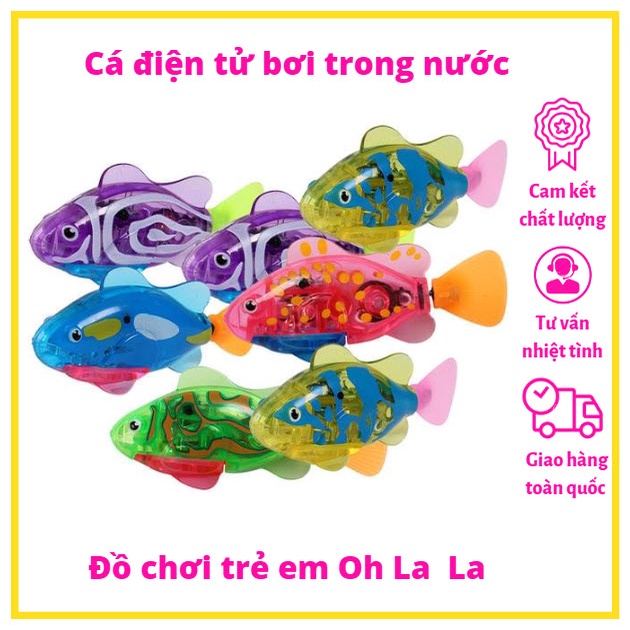 Tặng Pin & Tua vít + MUA 5 TẶNG THÊM 1 CÁ - Đồ chơi Cá điện tử bơi ...